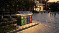 China AI Monitoring Solar Powered Trash Can School Solar Panel Trash Cans Smart Sorting for sale