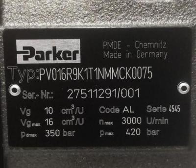 China Parker PV016R1K1T1NMMCK0075 Axial Piston Pump for sale
