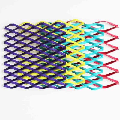 China A6063 Colorful Powder Coating Expanded Aluminum Mesh For Curtain Wall for sale