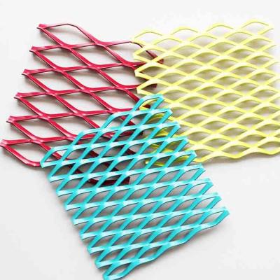 China A6063 Colorful Painting Expanded Aluminum Mesh For Curtain Wall for sale