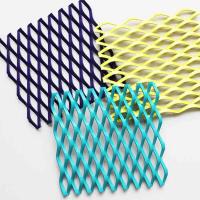 China A6063 Colorful Painting Expanded Aluminum Mesh For Curtain Wall for sale