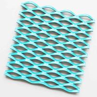 China Fluorocarbon Expanded Aluminum Mesh High Visibility And Guarding Properties for sale