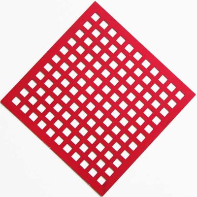 China Painting Stainless Perforated Steel Sheet Square Hole For Sunshades for sale