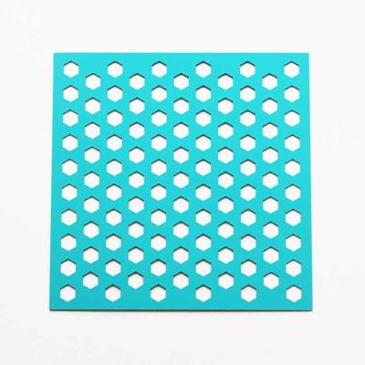 China Carbon Steel Hexagonal Hole Perforated Sheet For Screens for sale