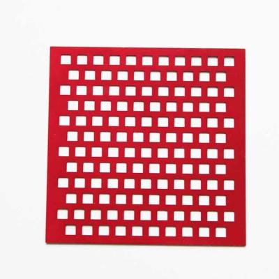 China Stainless Steel Painting Square Hole Perforated Sheet For Sunshades for sale