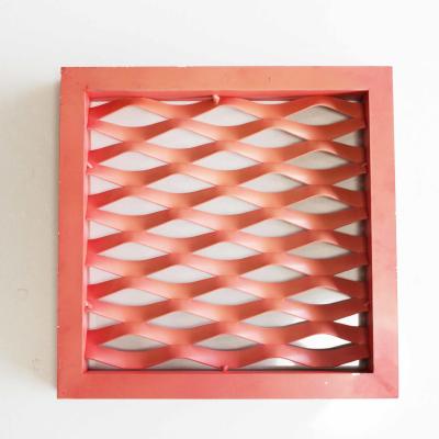 China Custom Colors Powder Coating Mesh Ceiling Panels / Diamond Metal Mesh Panels for sale