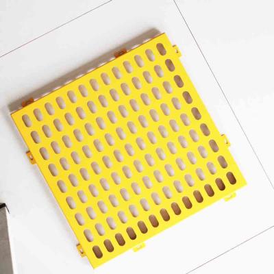 China Galvanized Slotted Hole Perforated Steel Mesh , Facade Cladding Punched Metal Sheets for sale