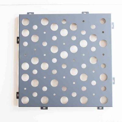 China Carbon Steel Round Hole Perforated Metal Sheet Facade For Store Displays for sale