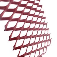 China Color Red Aluminum Expanded Metal Wire Mesh As Facade For Building for sale
