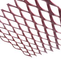 China Color Red Aluminum Expanded Metal Wire Mesh As Facade For Building for sale