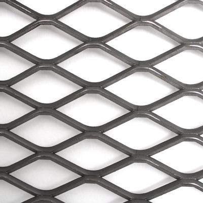 China Black Iron Steel Raised Expanded Metal Flattened Expanded Metal For Construction and Walkway for sale