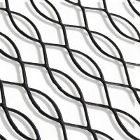 China Black Iron Steel Raised Expanded Metal Flattened Expanded Metal For Construction and Walkway for sale