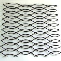 China Black Iron Steel Raised Expanded Metal Flattened Expanded Metal For Construction and Walkway for sale