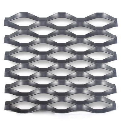 China Blue Power Coat Expanded Wire Mesh , Expanded Aluminium Mesh Curtain Wall for sale