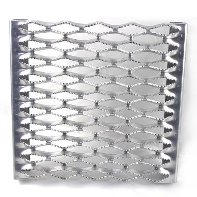 China Anti - Skid Perforated Plate Metal Security Mesh Customized Hole Shapes for sale