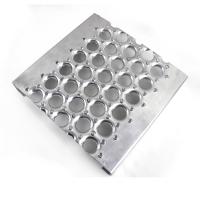 China Anti - Slip Punched Aluminium Stair Nosing Anti Skid Perforated Floor Metal Plate for sale