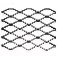 China Heavy Duty Steel Grill Expanded Metal Sheet , Diamond Metal Mesh In Silver for sale