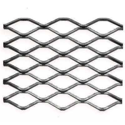 China Heavy Duty Steel Grill Expanded Metal Sheet , Diamond Metal Mesh In Silver for sale