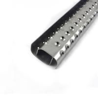 China Three Row Perforated Steel Sheet Anti Slip Ladder Rung With Raised Round Holes for sale