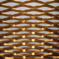 China PVDF Aluminum Alloy Expanded Wire Mesh With Diamond Hole For Building Curtain Wall for sale