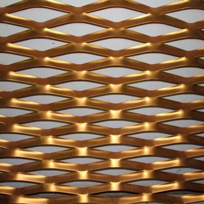 China PVDF Aluminum Alloy Expanded Wire Mesh With Diamond Hole For Building Curtain Wall for sale