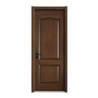 China Solid Teak Wood MDF Laminated Panel Veneer Melamine Door Others Front Room Wooden Interior Doors House Design With Smart Lock for sale