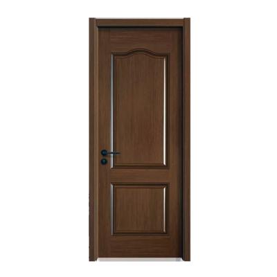 China Solid Teak Wood MDF Laminated Panel Veneer Melamine Door Others Front Room Wooden Interior Doors House Design With Smart Lock for sale