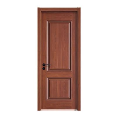 China Customizable Wooden Wood Double Doors Solid Interior Veneer Room Modern Panel  Door for Office Philippines Price with Smart Lock for sale