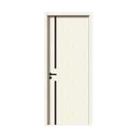 China China China Factory High Quality Luxury Interior Wooden Teak Wood Door Designs Plywood  Wooden Door PVC Plastic Interior Doors for House Room With Smart Lock with Smart Lock for sale