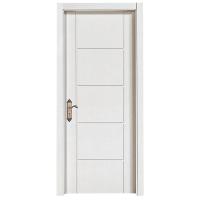 China Interior Design Picture Soundproof White Wpc Solid Door Sheet Board Raw Material Frame Branded  for Bathroom with Smart Lock for sale