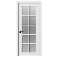 China China Other Style Simple Waterproof Interior Solid Wooden Door Melamine Entrance Bathroom Wood WPC Doors with Glass With Smart Lock for sale
