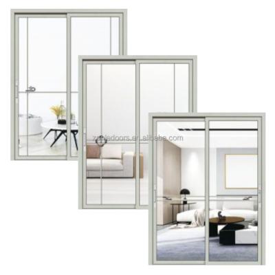 China Hidden Shower Room Solid Wood Door Hinged With Aluminum Metal Frame Invisible Wall Door for sale