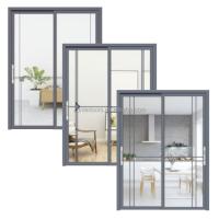 China Luxury Hotel Hidden Sliding Shower Room Door Black Aluminum Profile Frame Factory Price for sale