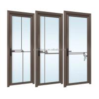 China Frame Clear Glass With Aluminum Hardware Double Sliding Bathroom Shower Door for sale