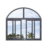 China Black Windows Glass Impact Windows Stainless Steel Horizontal Modern Aluminum Alloy Casement Window for sale