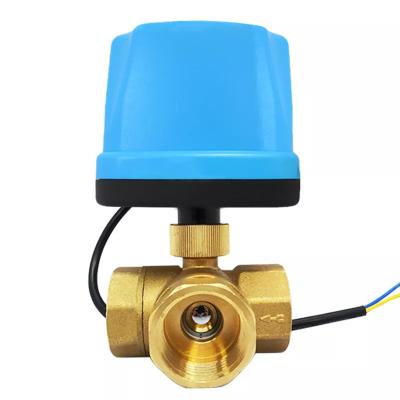 China DC12V 24V AC110V 220V 3 Way Solenoid Globe Valve 1/2 to 4 Inch Thread for sale