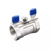 China 1/2 Inch SS304 Stainless Steel Ball Valve Butterfly Handle Female Threaded Connection PN16 for sale