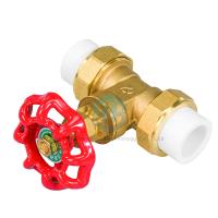 China Brass Gate Valve PN16 Double Union PPR Pipe Connector 1/2 to 4 Inch for Water for sale