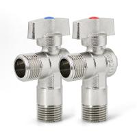 China UK Type 2 Way Angle Valve 90 Degree Brass Half Inch Angle Valve for sale