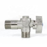 China UK Type 2 Way Angle Valve 90 Degree Brass Half Inch Angle Valve for sale