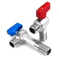 China Brass 90 Degree 2 Way Angle Valve PN16 1/2 Inch Male Shower Water Valve for sale