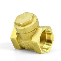 China DN32 DN15 Metal Connector Brass Horizontal Non Return Swing Check Valve for sale