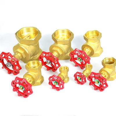 China Brass Stop Valve DN15 DN80 BSP NPT PN16 Manual Five Star Hand Wheel for sale