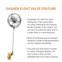 China Standard Adjustable Water Float Valve , Stainless Steel Floating Ball Valve for sale