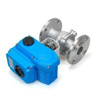 China AC220V 24VDC 12VDC 4 - 20mA Electric Actuator Water Flow Control Ball Valve for sale