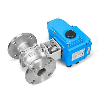 China Stainless Steel Flanged Electric Motorized Ball Valve DN15-DN200 ISO CE for sale