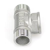 China Stainless Steel Threaded Pipe Fittings Three Way 1/2 to 4 Inch NPT Male Thread for sale