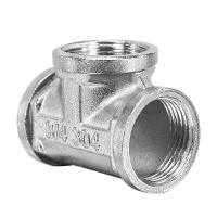 China Stainless Steel 304 Threaded T Pipe Fitting Male Female T Shaped Nipple DN15-DN65 for sale