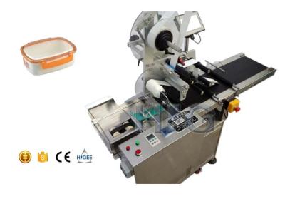 China Plastic Lunch Container Sticker Labeling Machine , Automatic Box Labeling Machine for sale