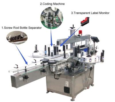 China Small Bottle Automatic Sticker Labeling Machine PLC Control CE Certificated for sale